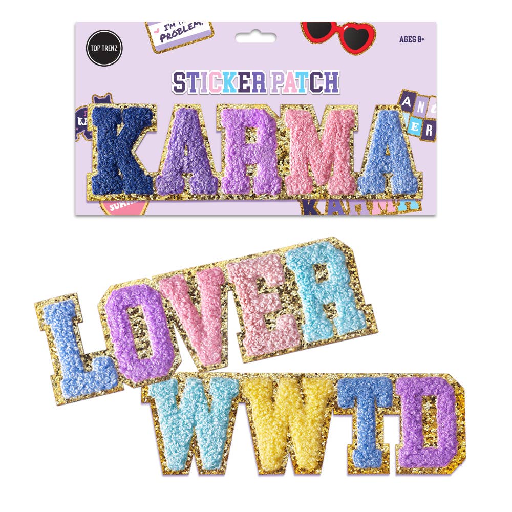 Chenille Sticker Patch -Eras Word Collection – Candle Queen Candles
