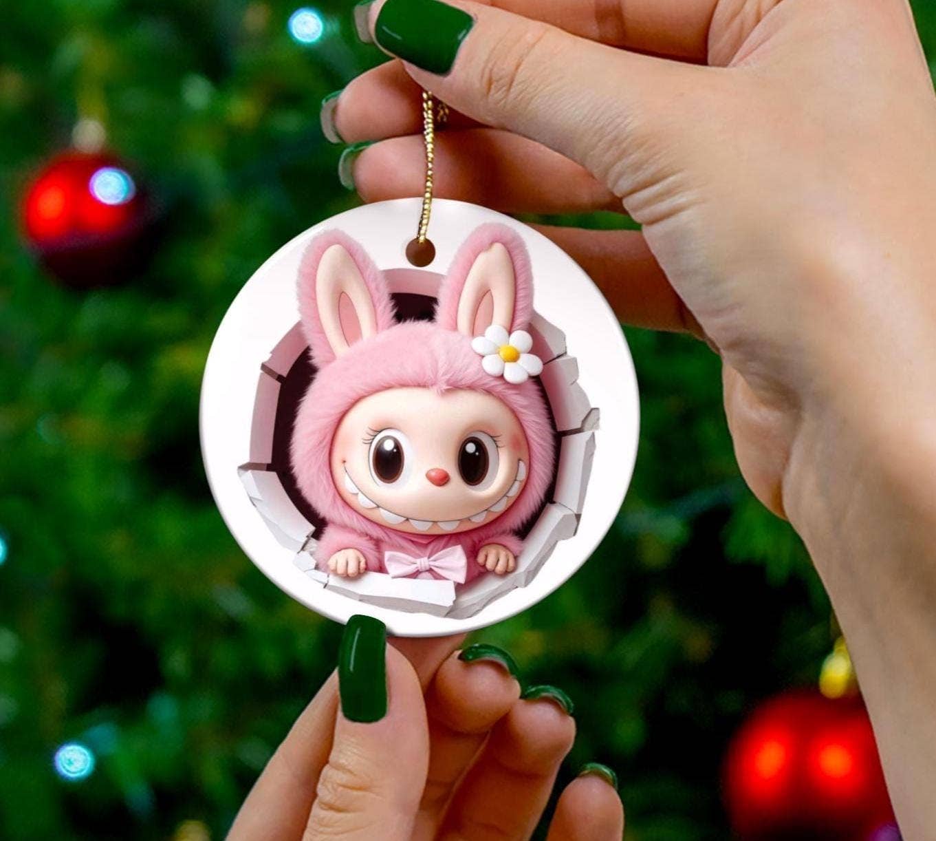 Labubu Xmas Tree Ornament, Christmas Labubu Monster Decor – Candle ...