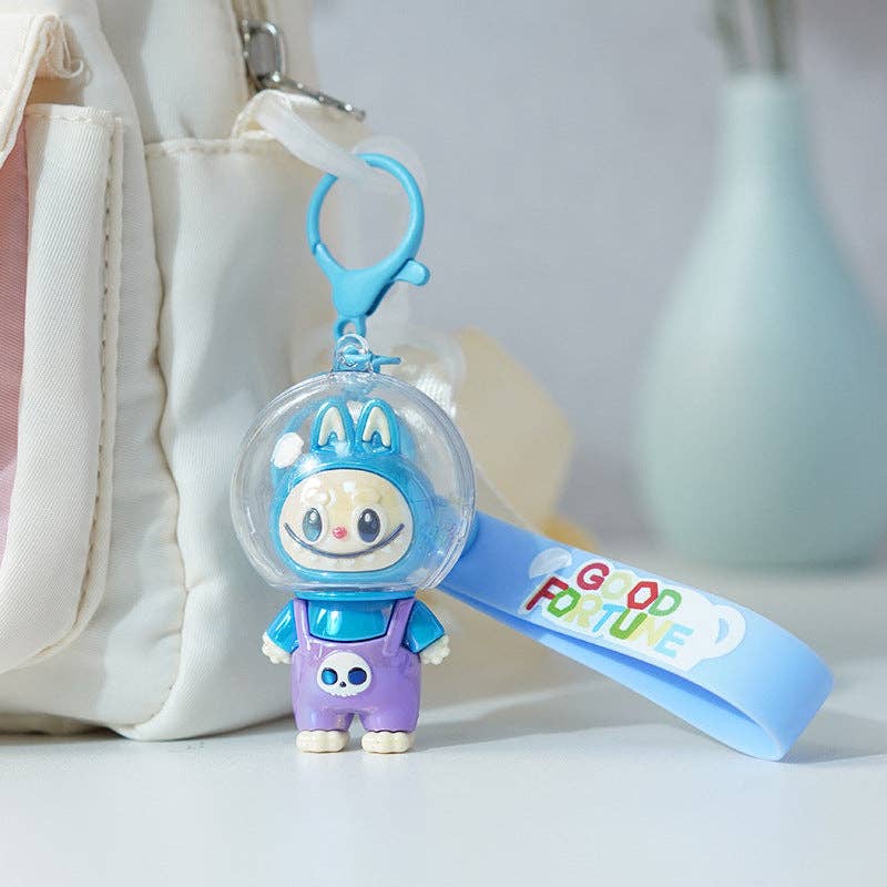 Astronaut Labubu cute school bag pendant keychain: Blue – Candle Queen ...